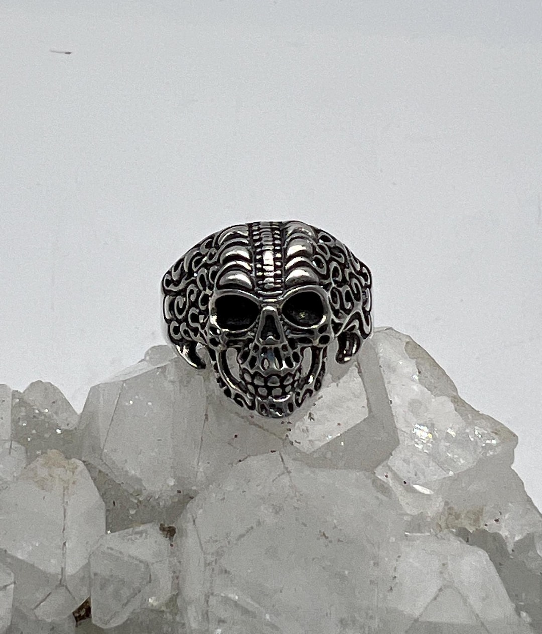 Sterling Silver Ghost Rider Ring, Size Various - Etsy