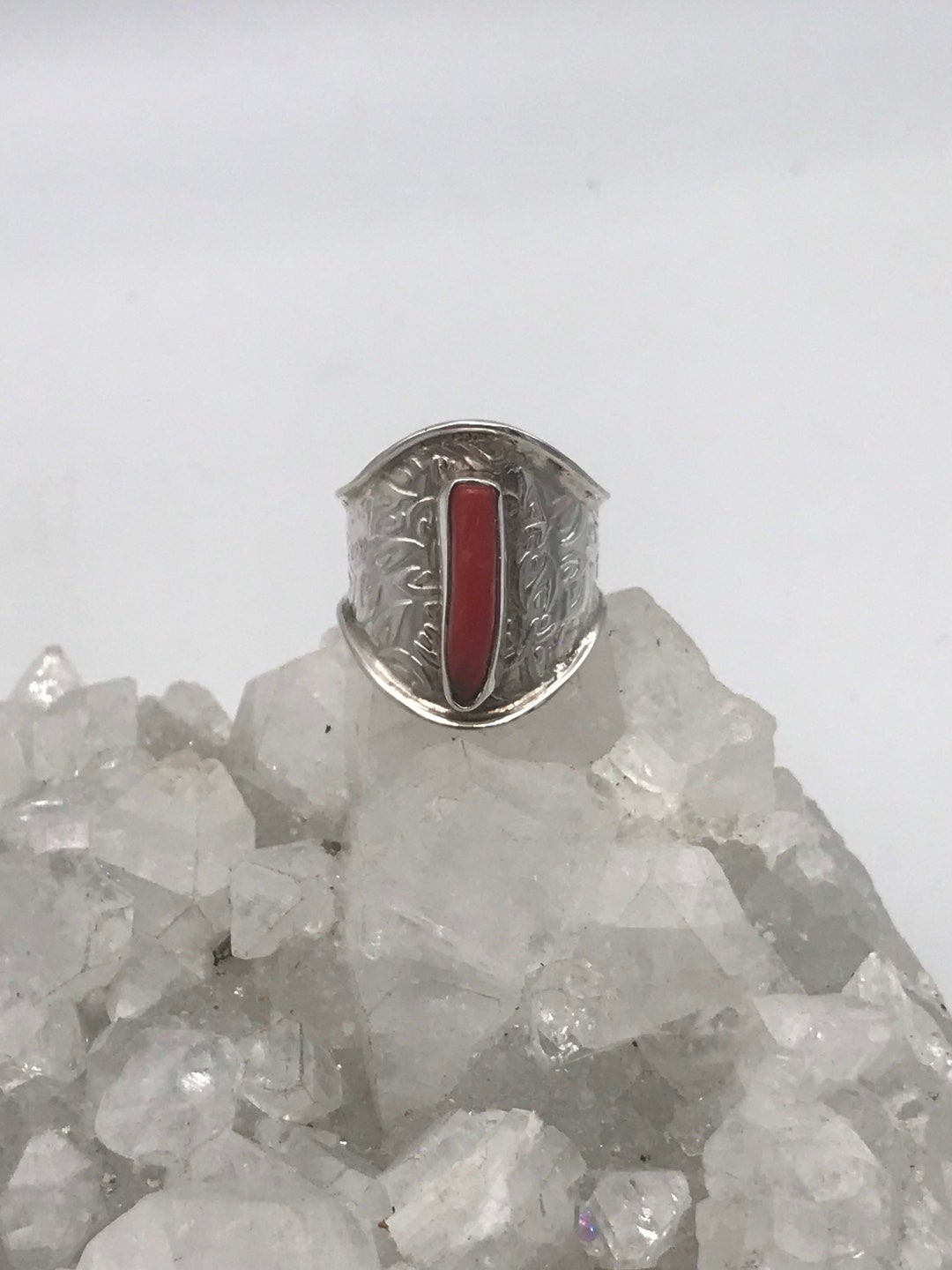 CLEARANCE Roter Koralle Ring Größe 23 cm - Etsy Österreich