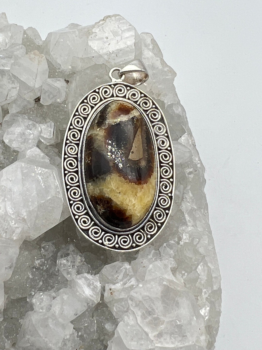 Large Septarian (dragon Stone) Pendant - Etsy