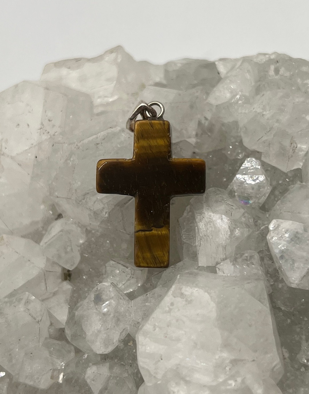 CLEARANCE Petite Tigers Eye Cross Pendant - Etsy
