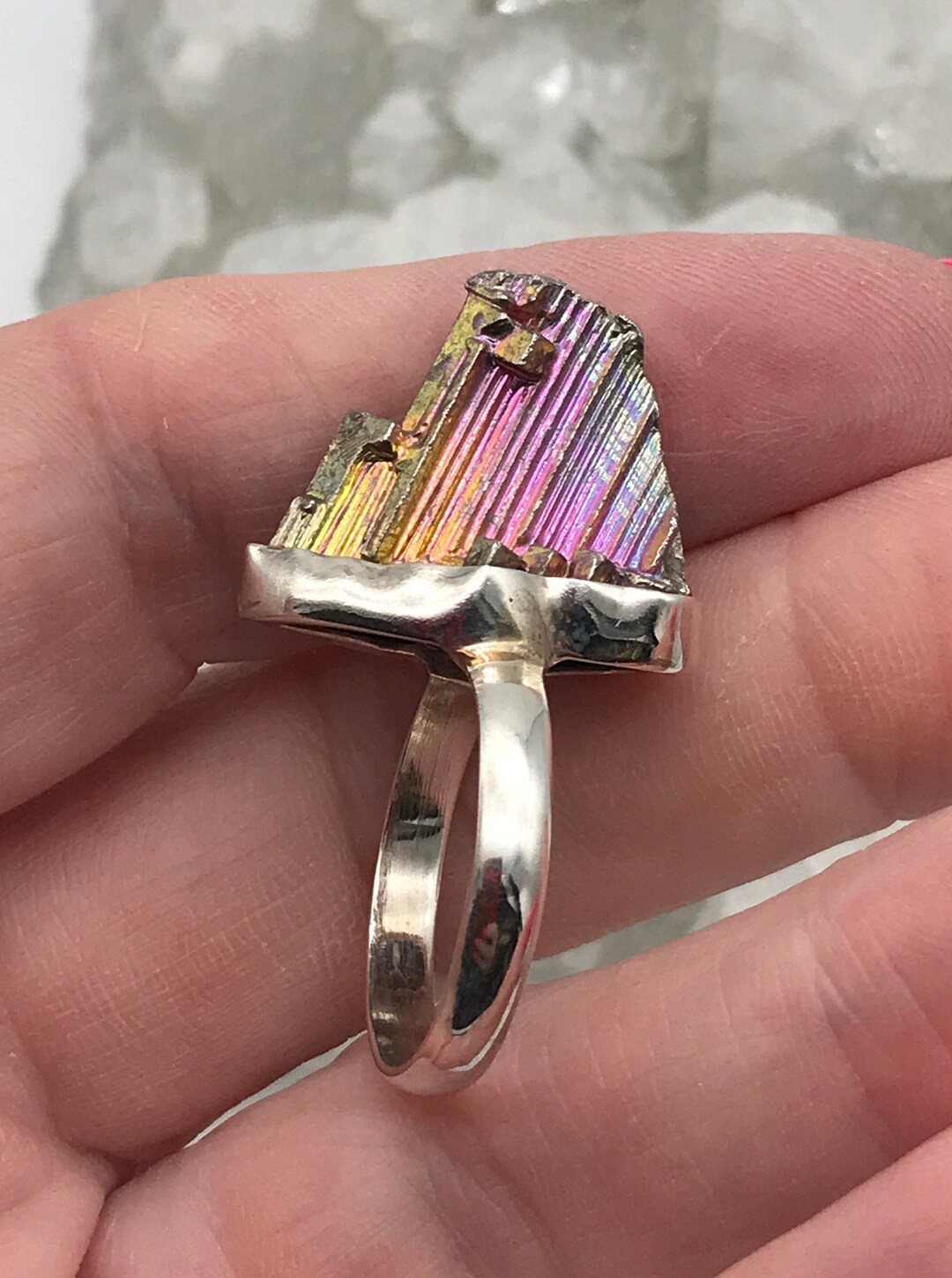CLEARANCE Bismuth Ring, Size 9 1/2 - Etsy