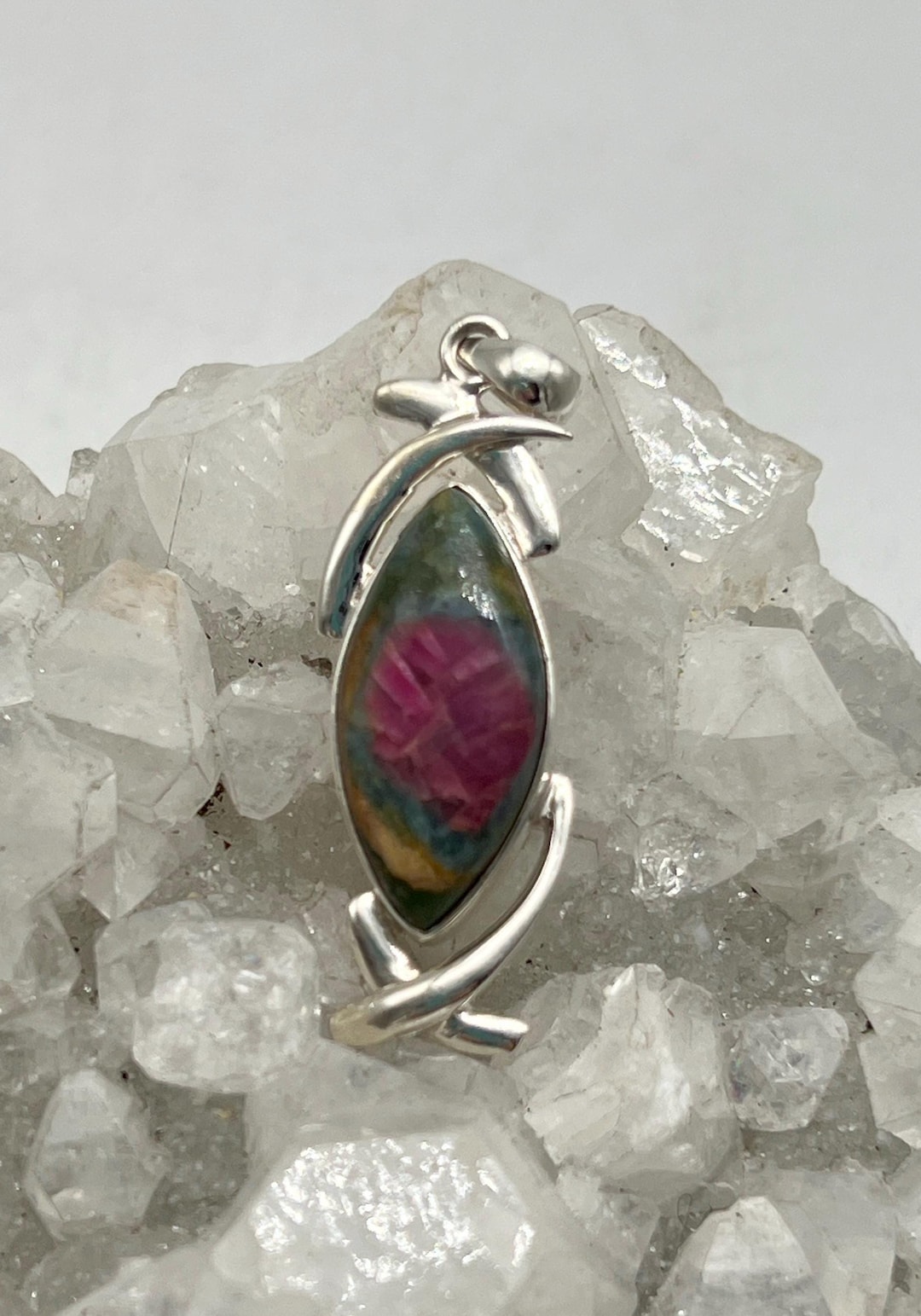 Ruby in Fuchsite Pendant - Etsy