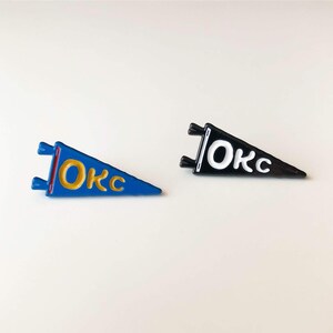 OKC Pennant Flag Enamel Pin Set - Etsy