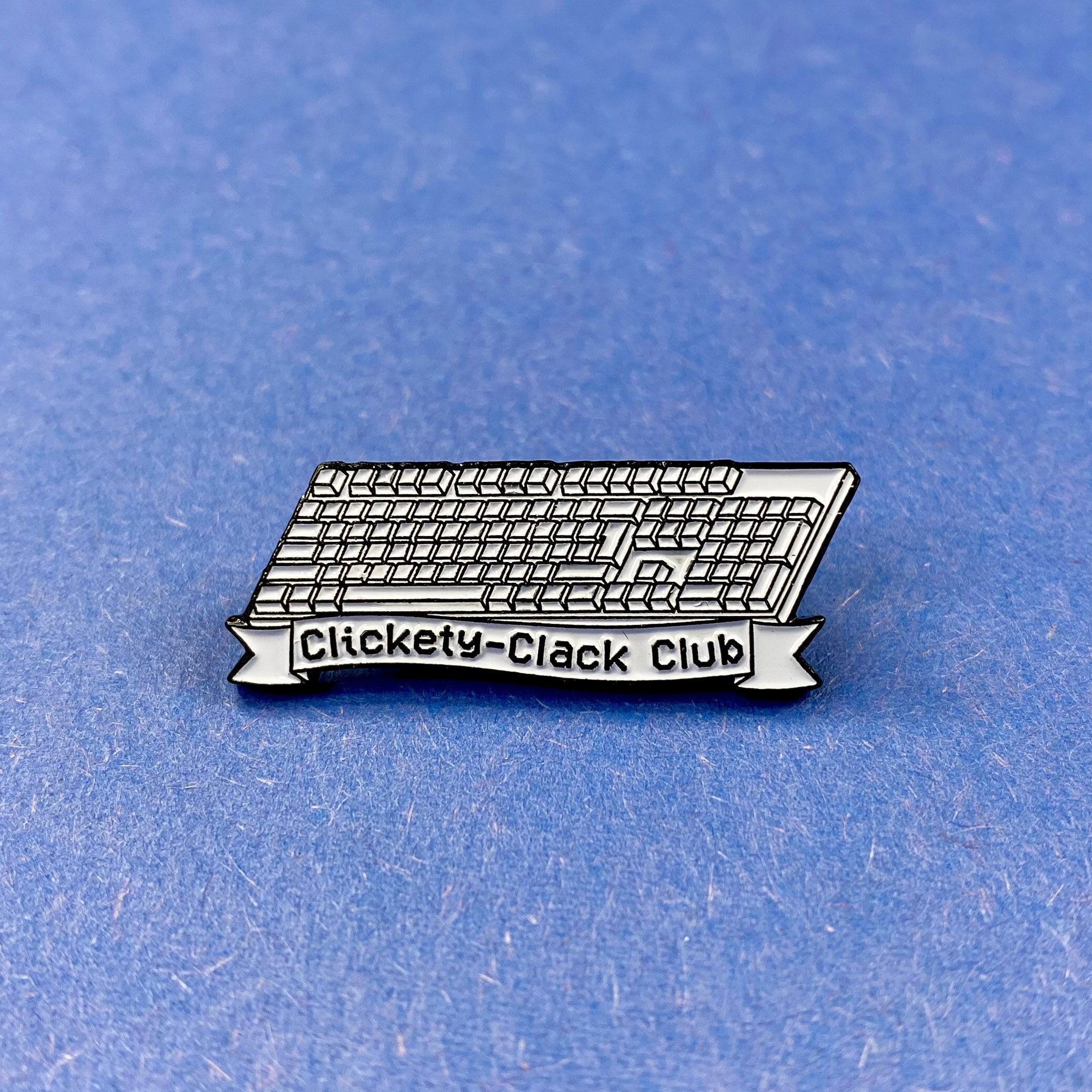 Clickety-clack Club Keyboard Enamel Pin - Etsy