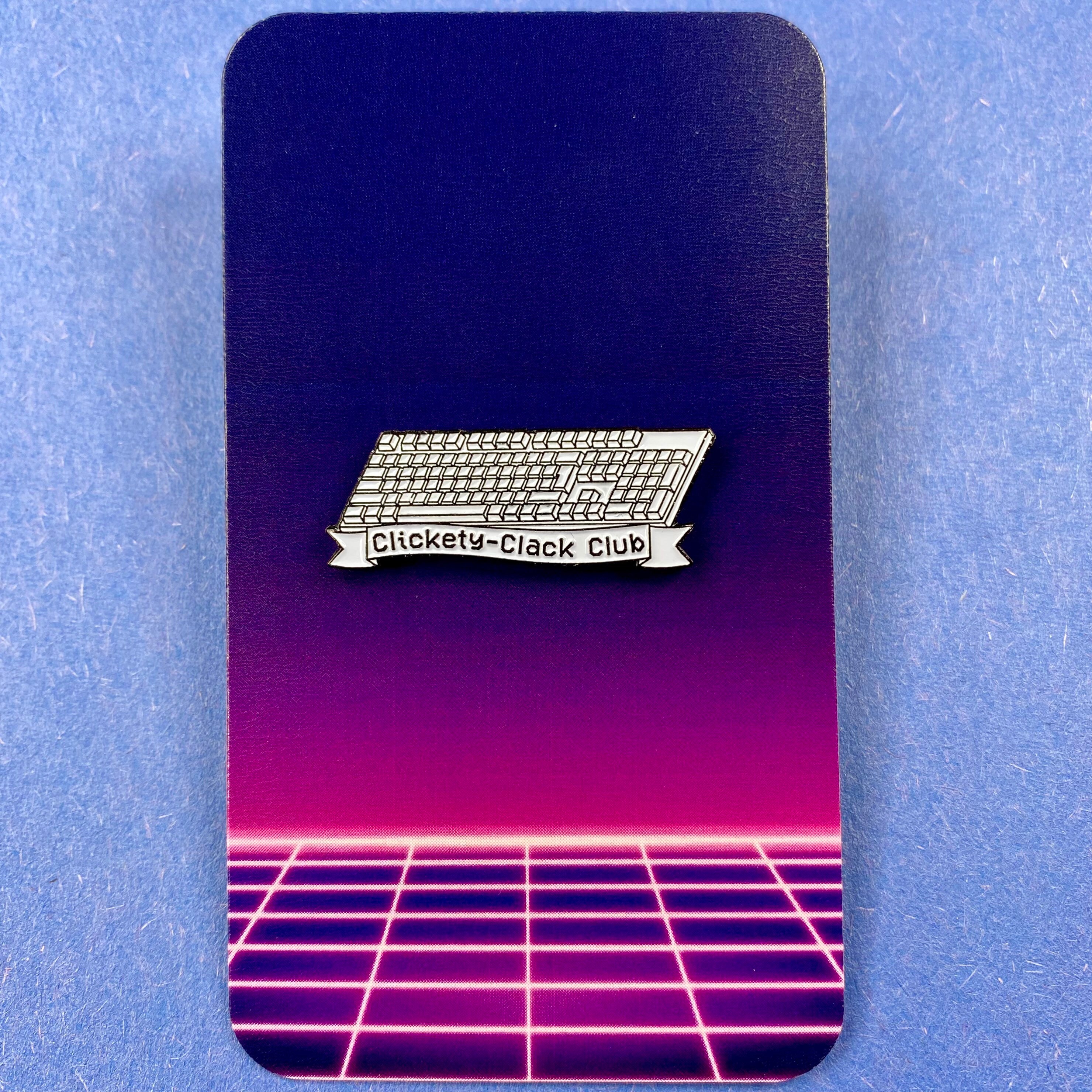 Clickety-clack Club Keyboard Enamel Pin - Etsy