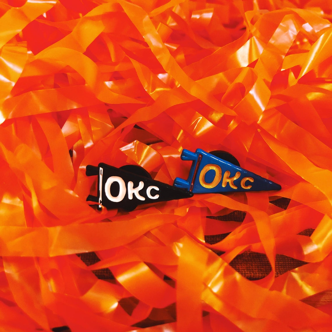 OKC Pennant Flag Enamel Pin Set - Etsy