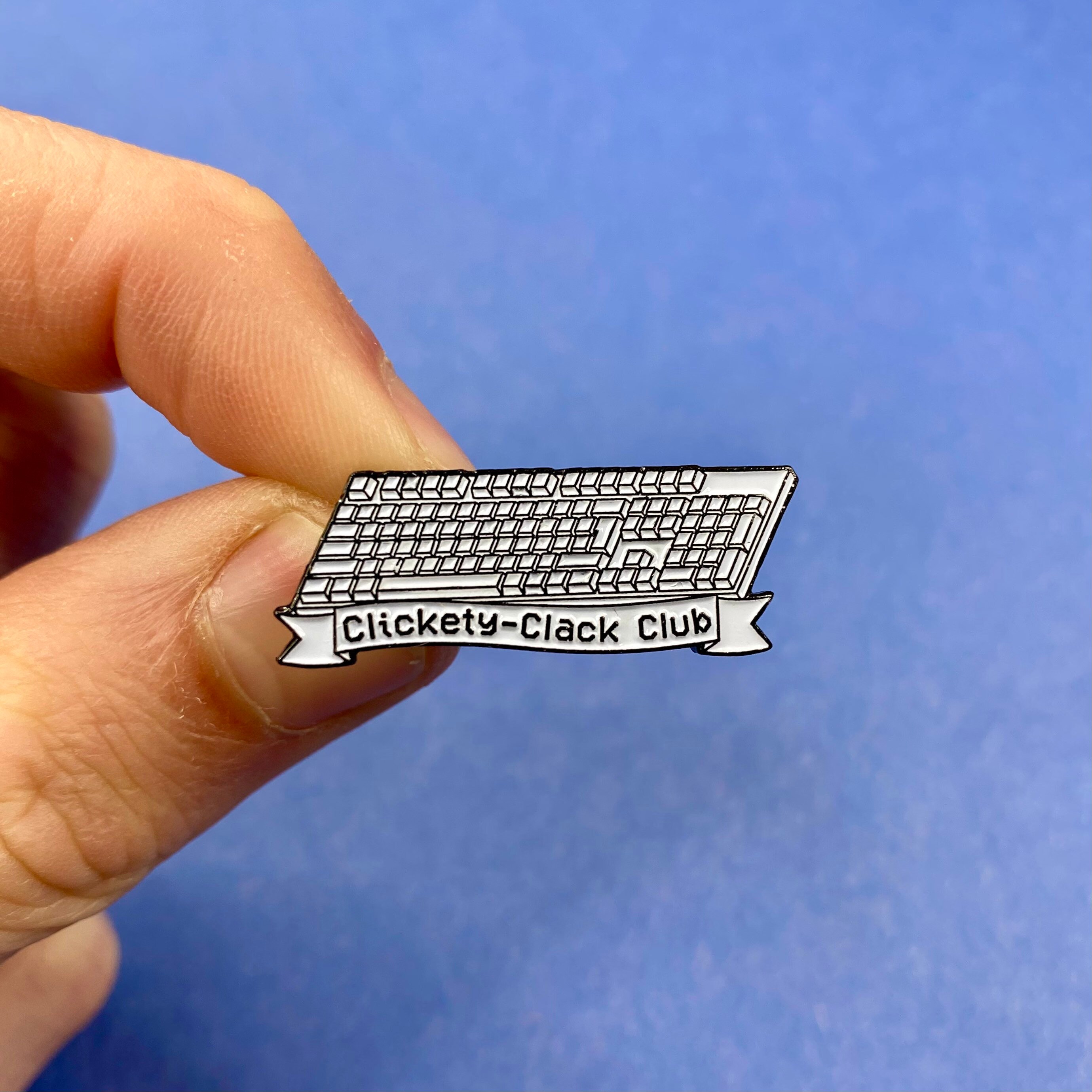 Clickety-clack Club Keyboard Enamel Pin - Etsy