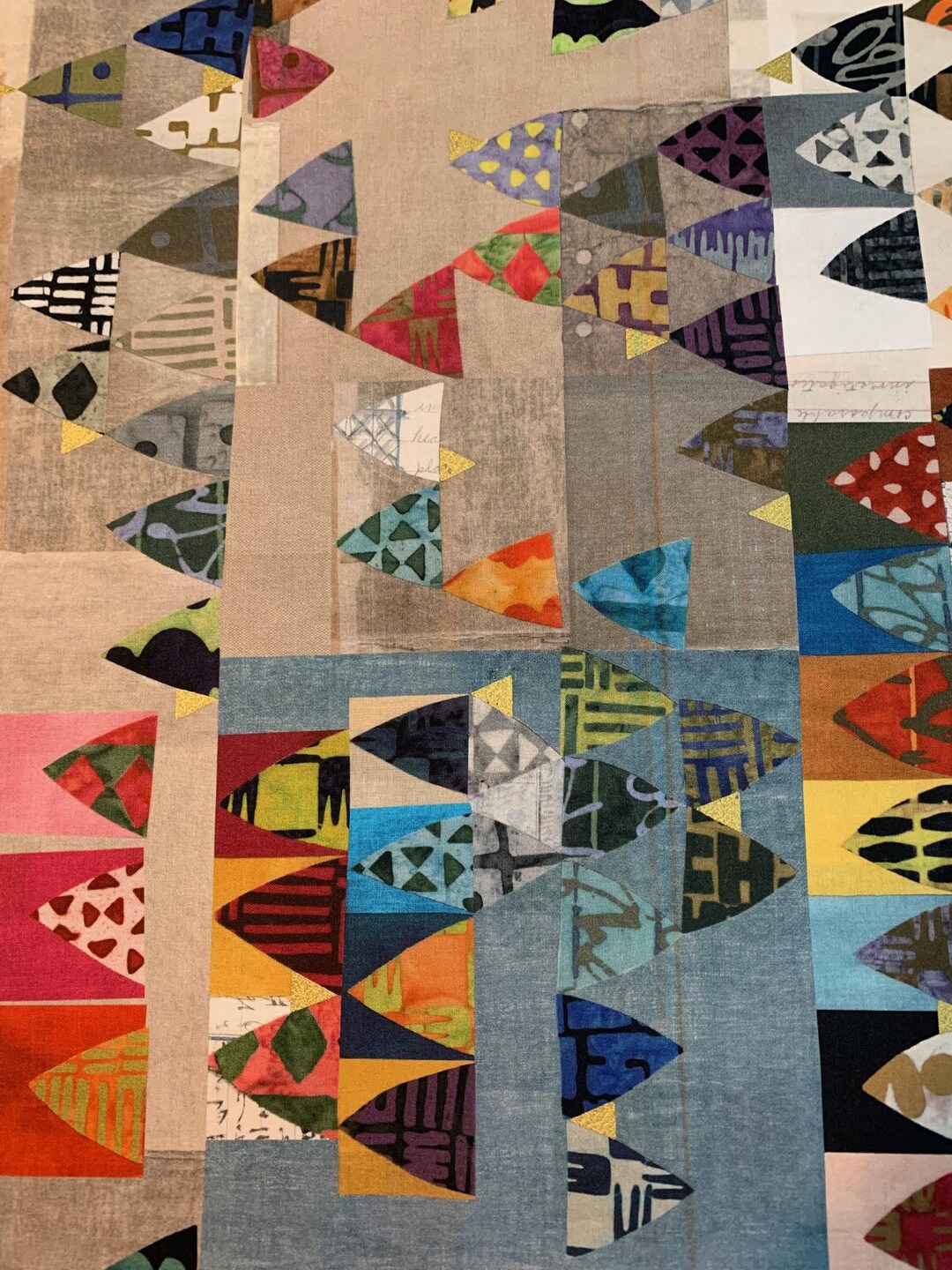 Whimsical Abstract Triangles, Open Space by Marcia Derse for Windham ...