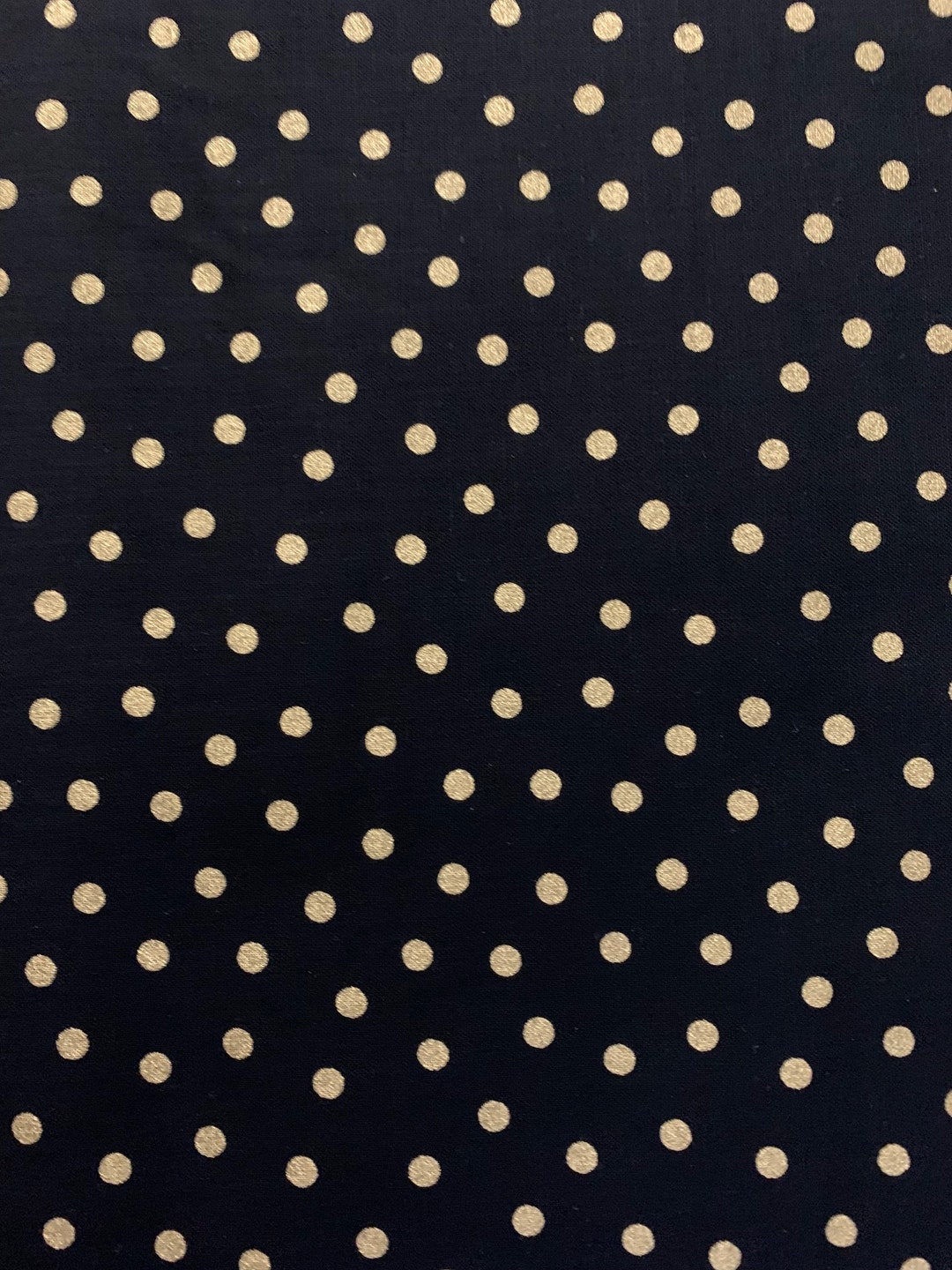 Gold Metallic Dots on Black Background by Camelot Fabrics - Etsy