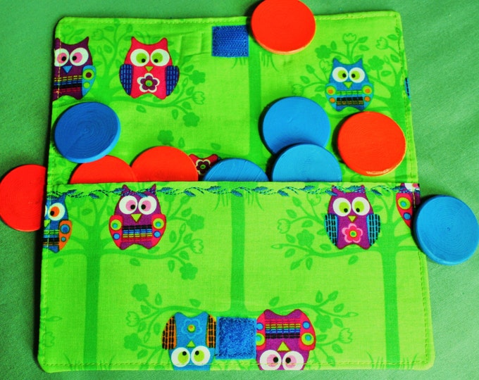 Kid's Travel Tic Tac Toe Game, Cute Fabric Board Game, Handmade Gift ...