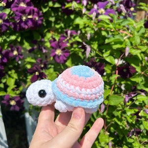 Pride Turtle Plushie - Small Pride Flag Turtle Plush, Crochet Gift ...