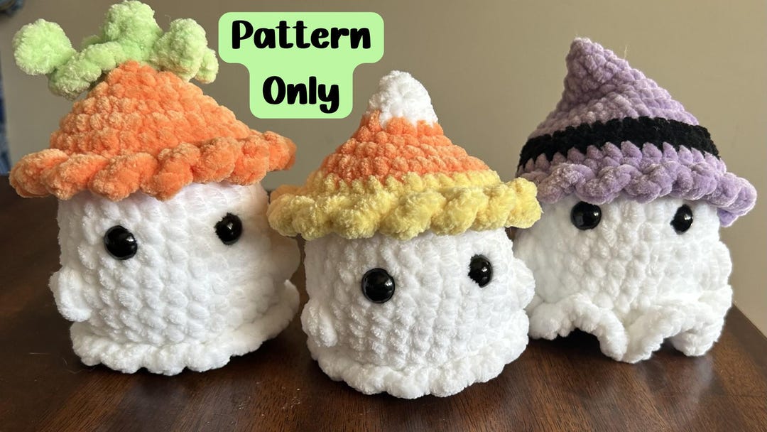 Chonky Ghost in Hat Crochet Pattern - Spooky Season Ghosts, Beginner ...