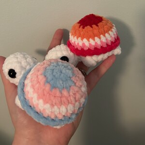 Pride Turtle Plushie - Small Pride Flag Turtle Plush, Crochet Gift ...