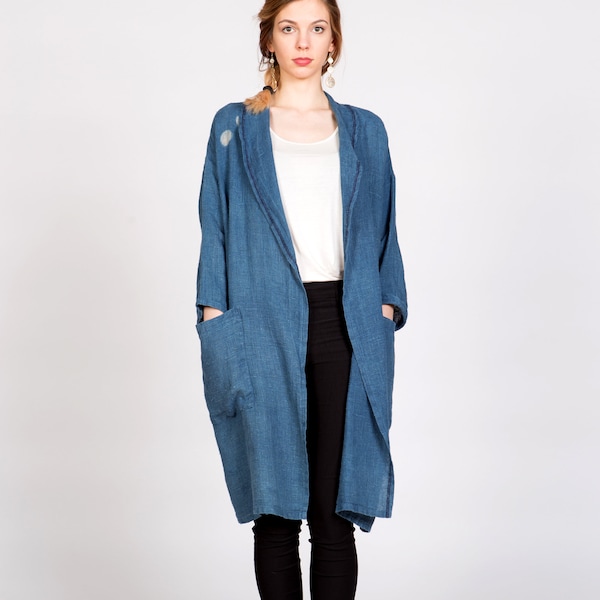 Linen Duster Coat - Etsy