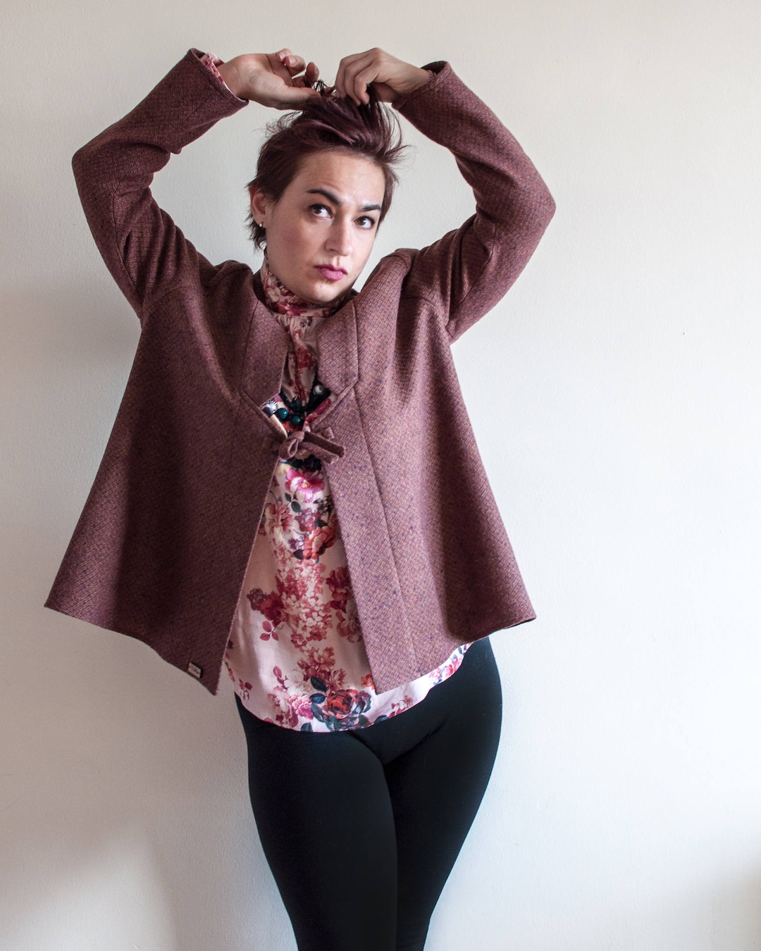 Wool Haori Kimono: Neutral Brown Japanese Cardigan - Size L - Etsy