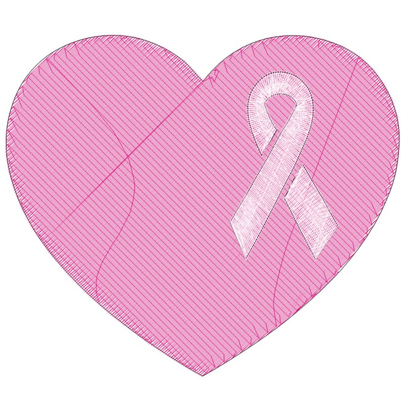 Embroidery Design Breast Cancer Awareness Heart - Etsy