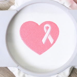 Embroidery Design Breast Cancer Awareness Heart - Etsy