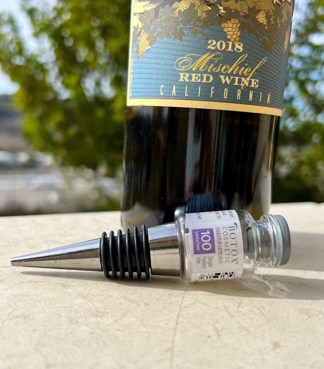 Botox Glass Vial/bottle Wine Stopper/topper, Medspa, Nurse/doctor Gift ...