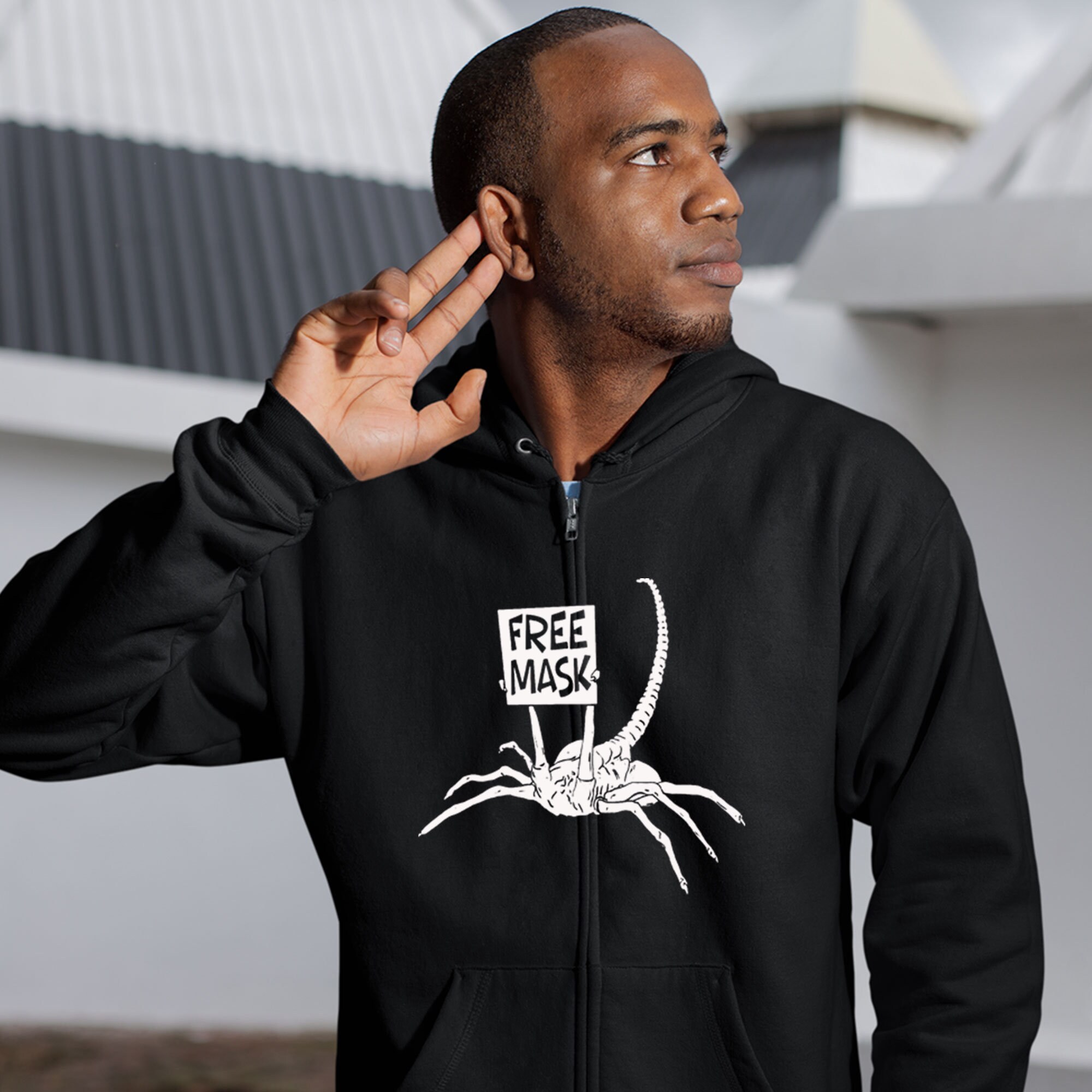 Free Alien Face Hugger Mask Alien Spoof Parody Social Distancing 2020 ...