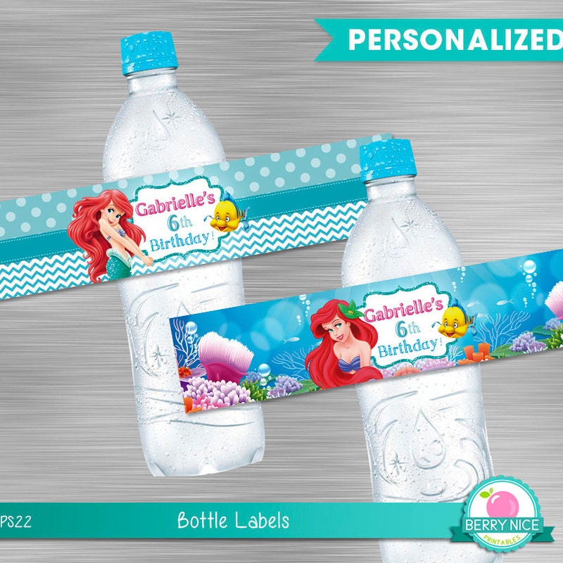 Mermaid Water Labels - Etsy