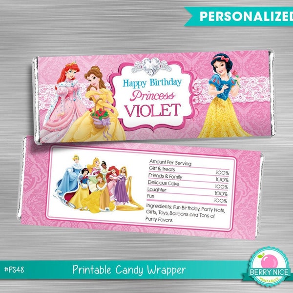Princess Candy Bar - Etsy