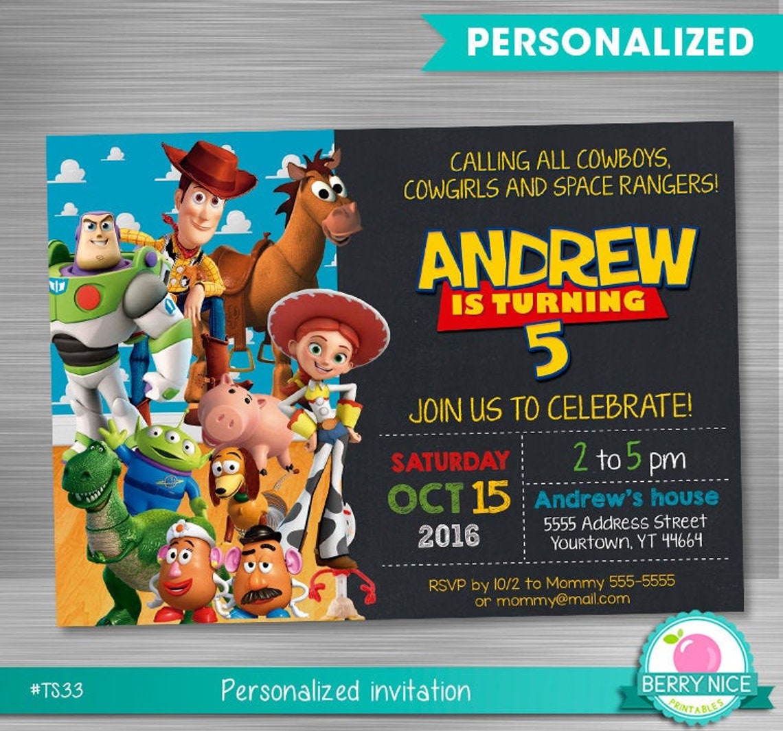 Toy Story Invitation DIY Toy Story Toy Story Printable - Etsy Canada