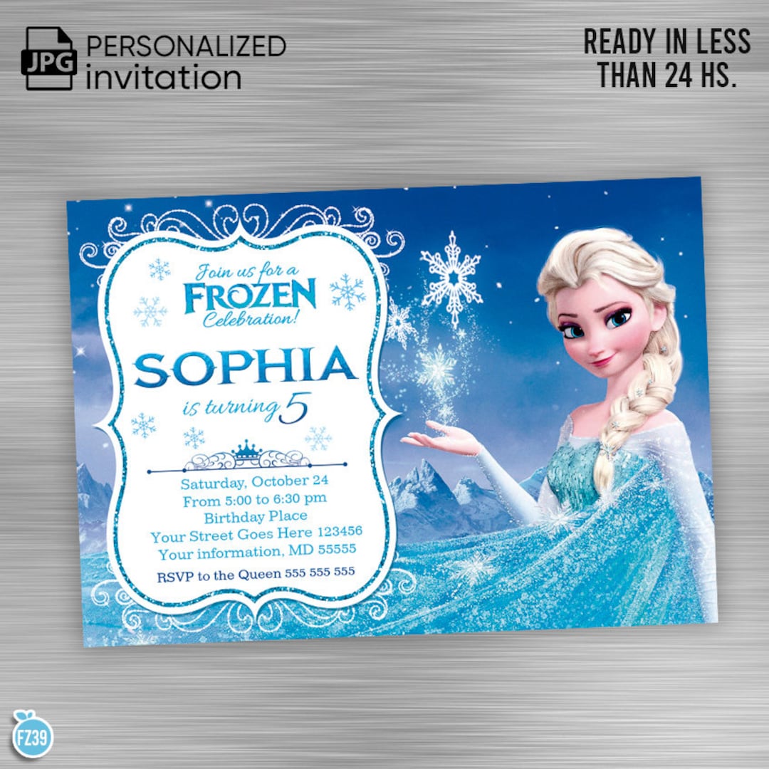 FROZEN INVITATION, Frozen Birthday Invitation, Frozen Party Invitation ...