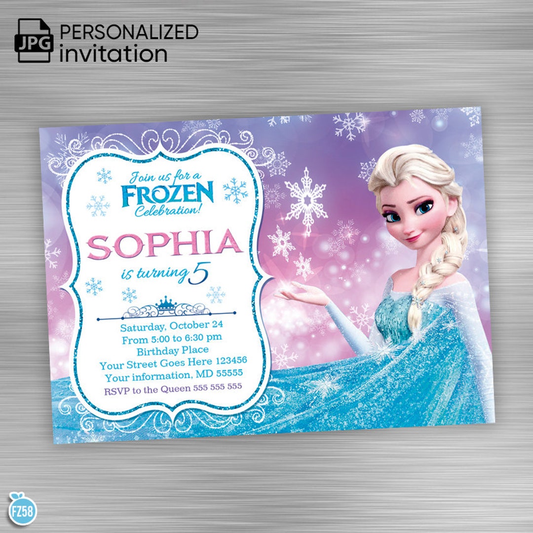 PERSONALIZED Frozen Invitation, Frozen Invitation, Frozen Birthday ...