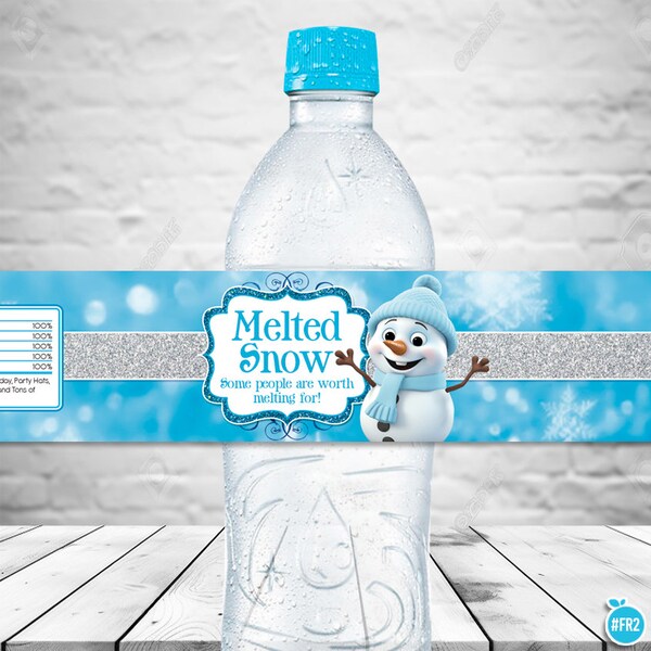 Melted Snowman Label - Etsy