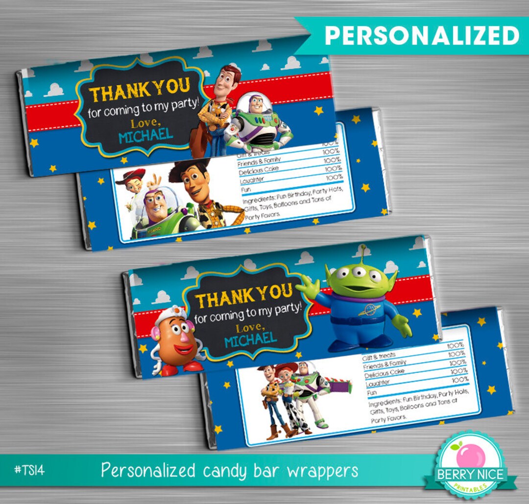 Toy Story Candy Wrapper Print Yourself - Digital File - Etsy