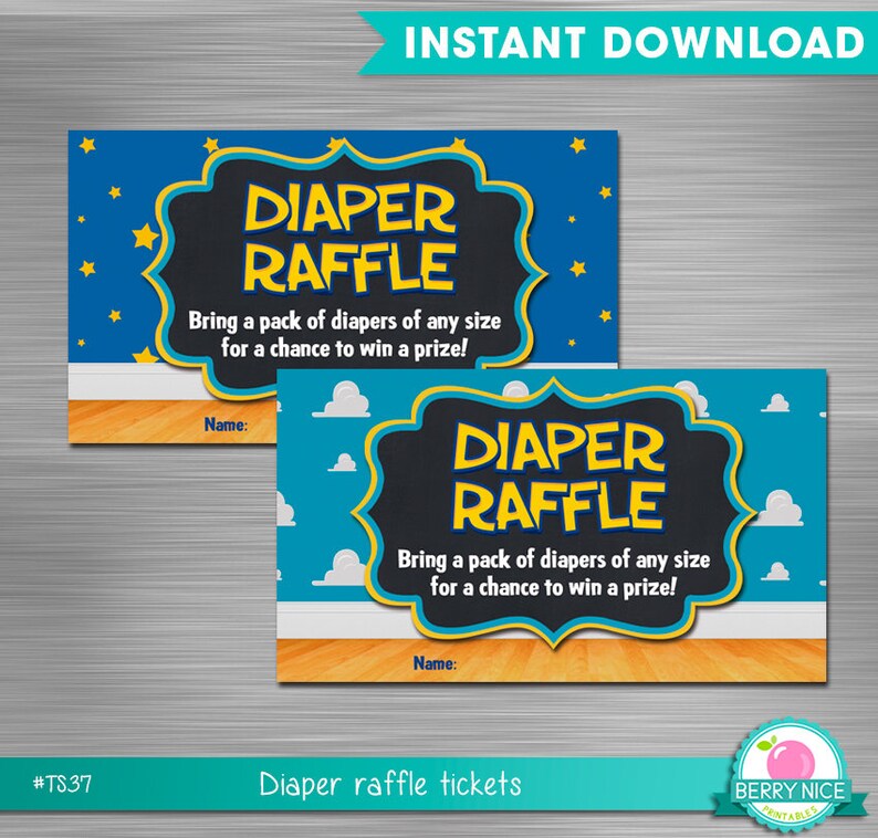 Toy Story Baby Shower Toy Story Diaper Raffle Tickets Toy | Etsy