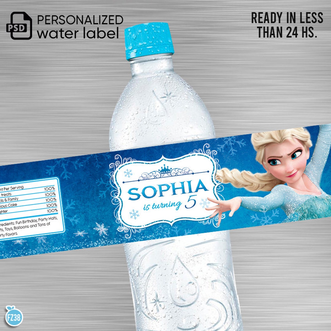 FROZEN Water Bottle Label Frozen Party Package Frozen - Etsy