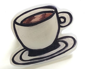 Coffee Cup Pin - Etsy