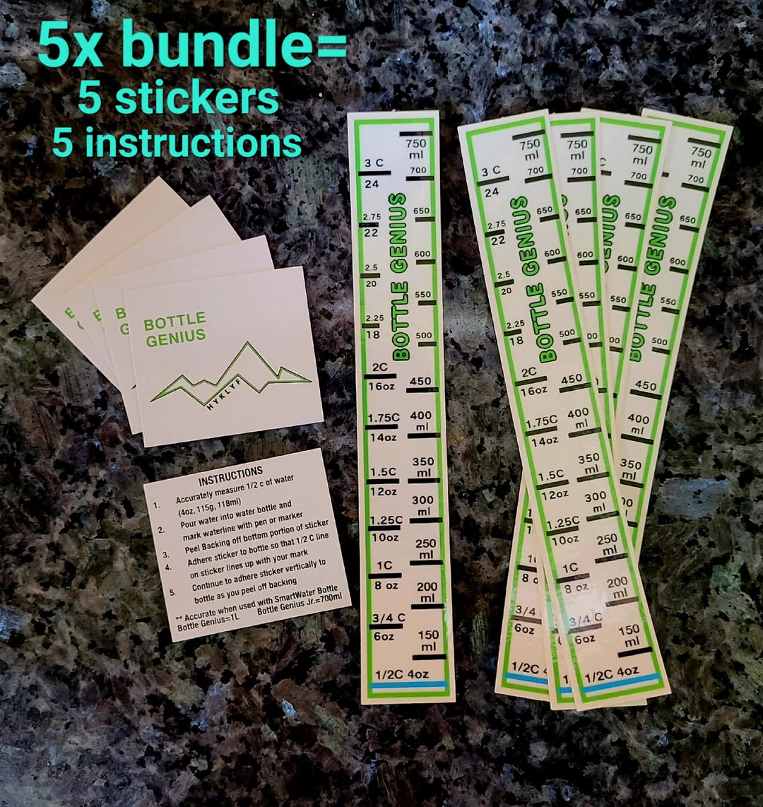 Bottle Genius 5 X Gift Set for Backpacking, Hiking, Camping and Hunting ...