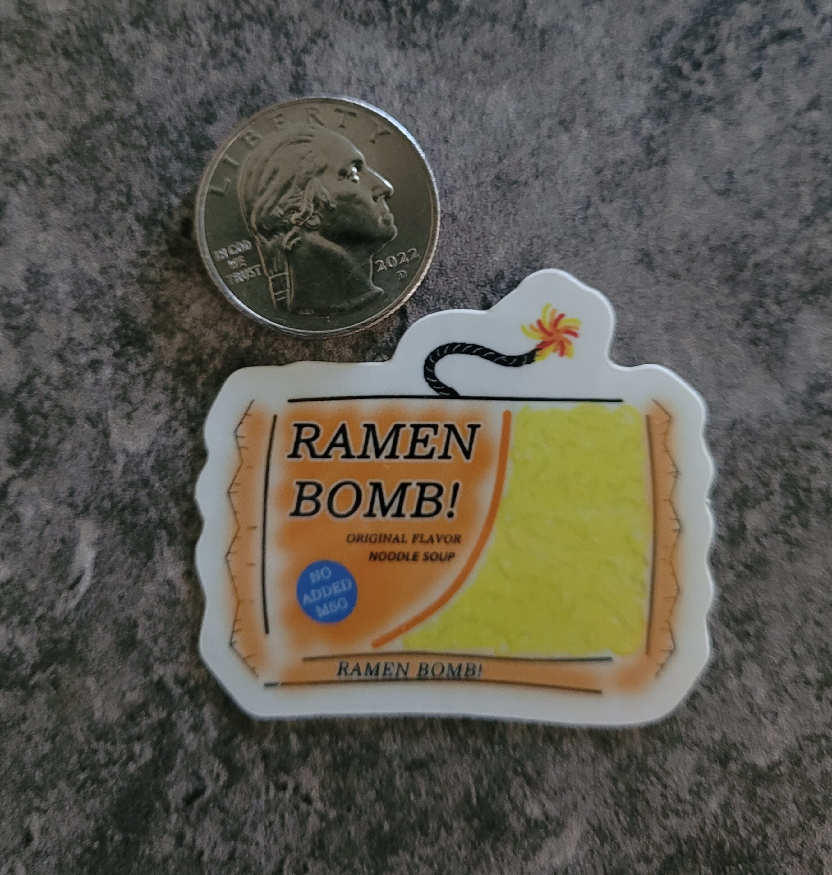 Ramen Bomb Sticker, Funny Ramen Noodles Decal, Outdoor Waterproof ...