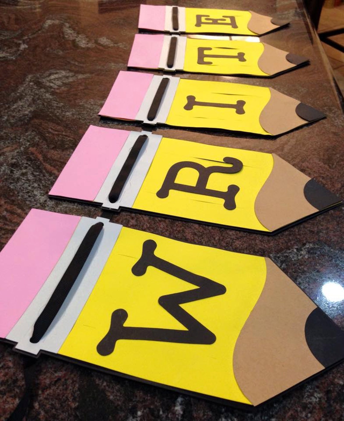 Write banner decor classroom learning pencil teacher | Etsy