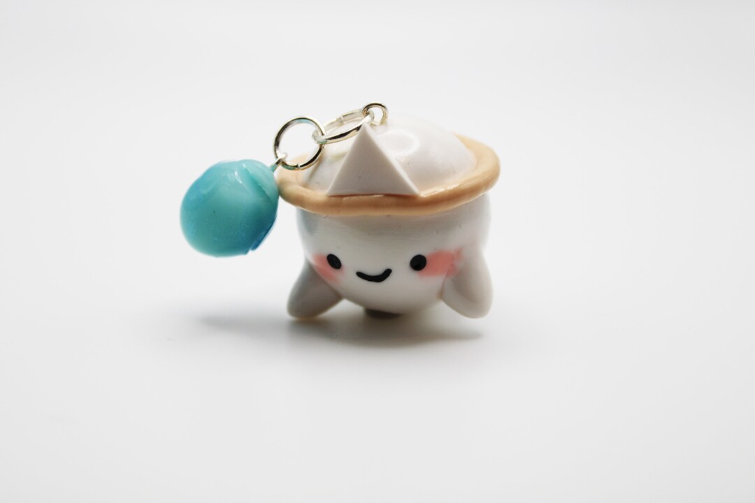 Ghost and Blue Flame Keychain Charm - Etsy