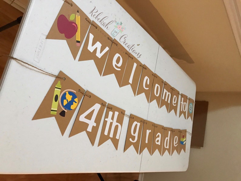 Weclome to School Banner Welcome to 4th Grade Banner | Etsy