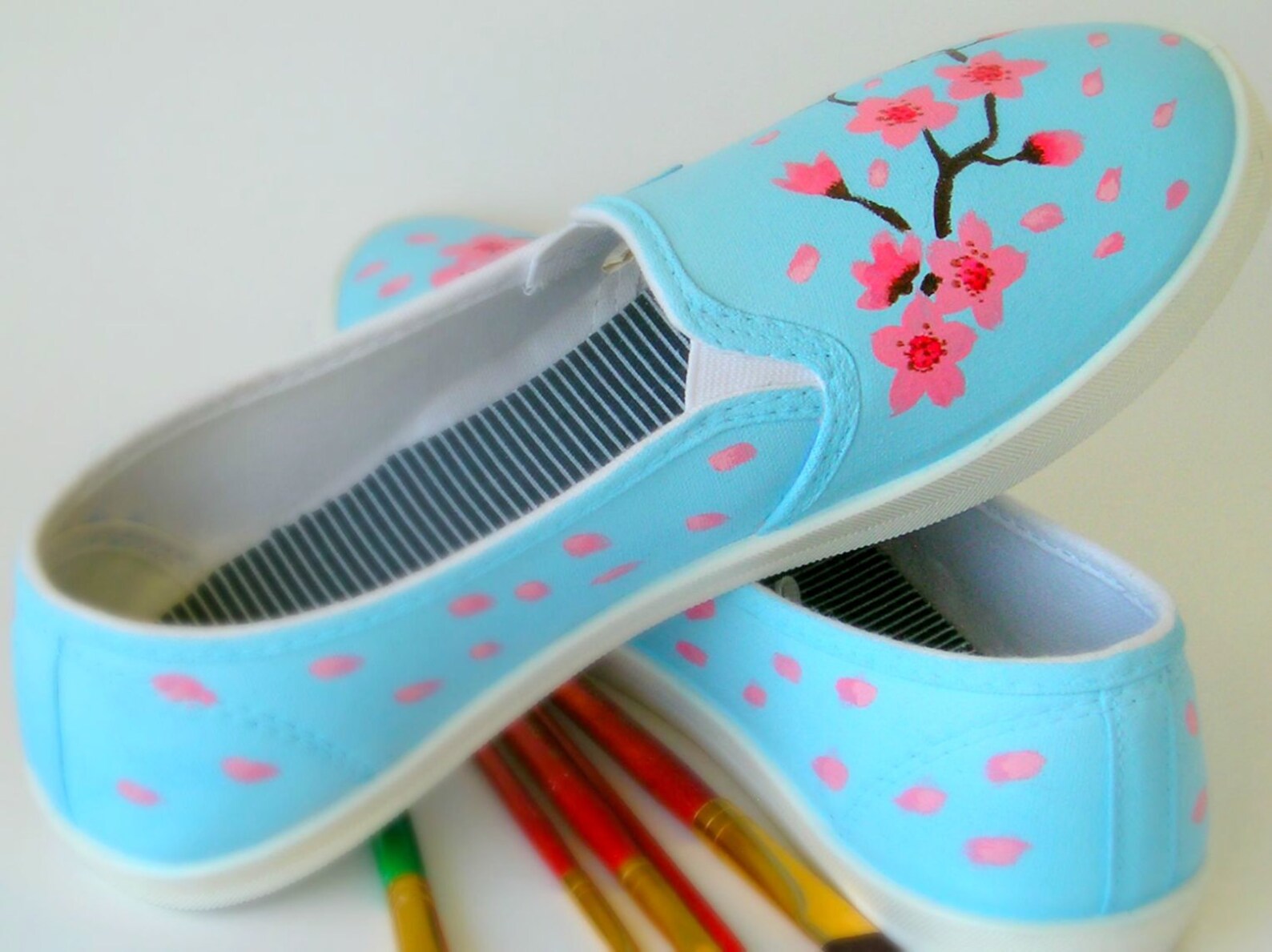 Hand-painted Cherry Blossom Shoes: Sakura Sneakers - Etsy