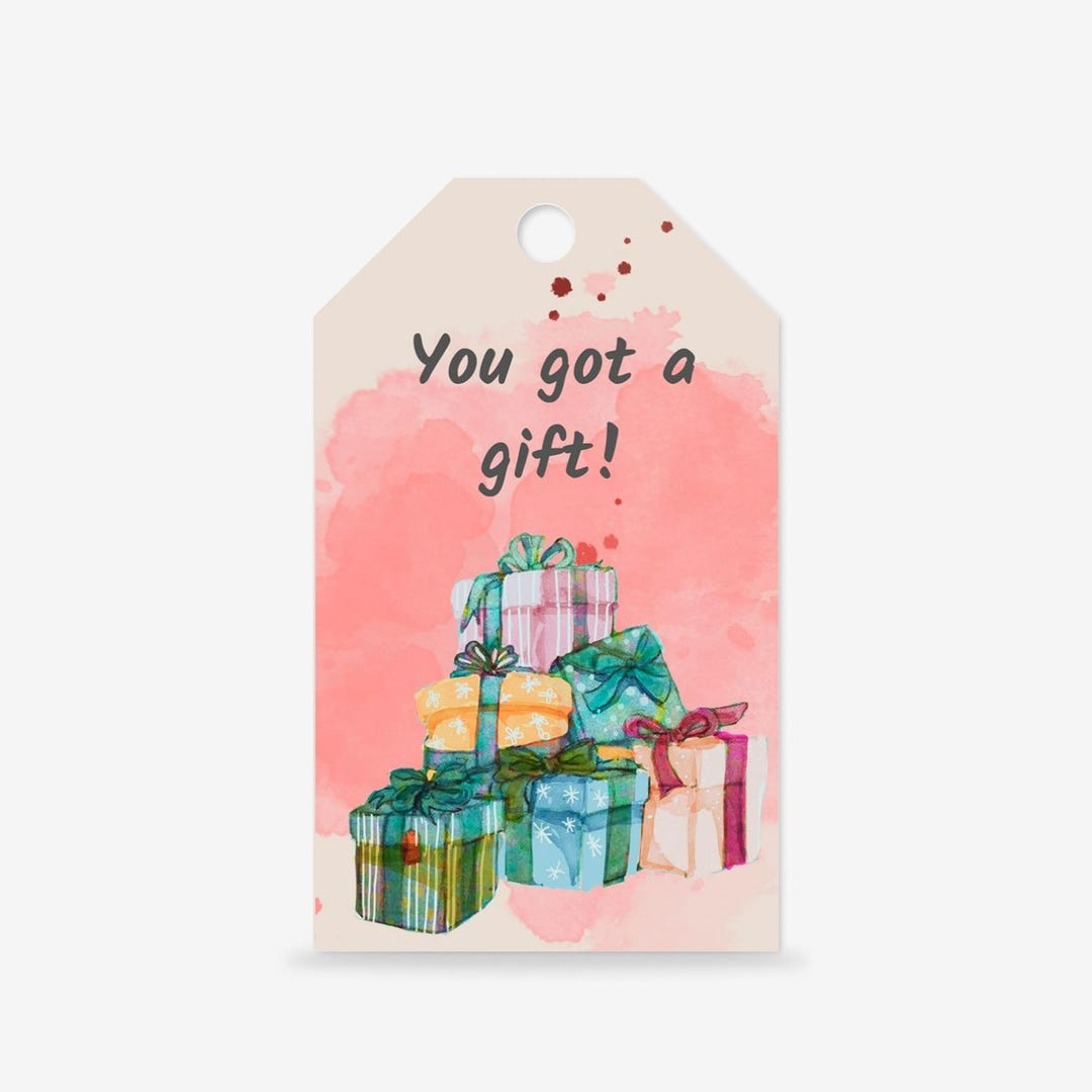 Watercolor Gift Tags: Salmon Pink & Beige (instant Download PDF) - Etsy