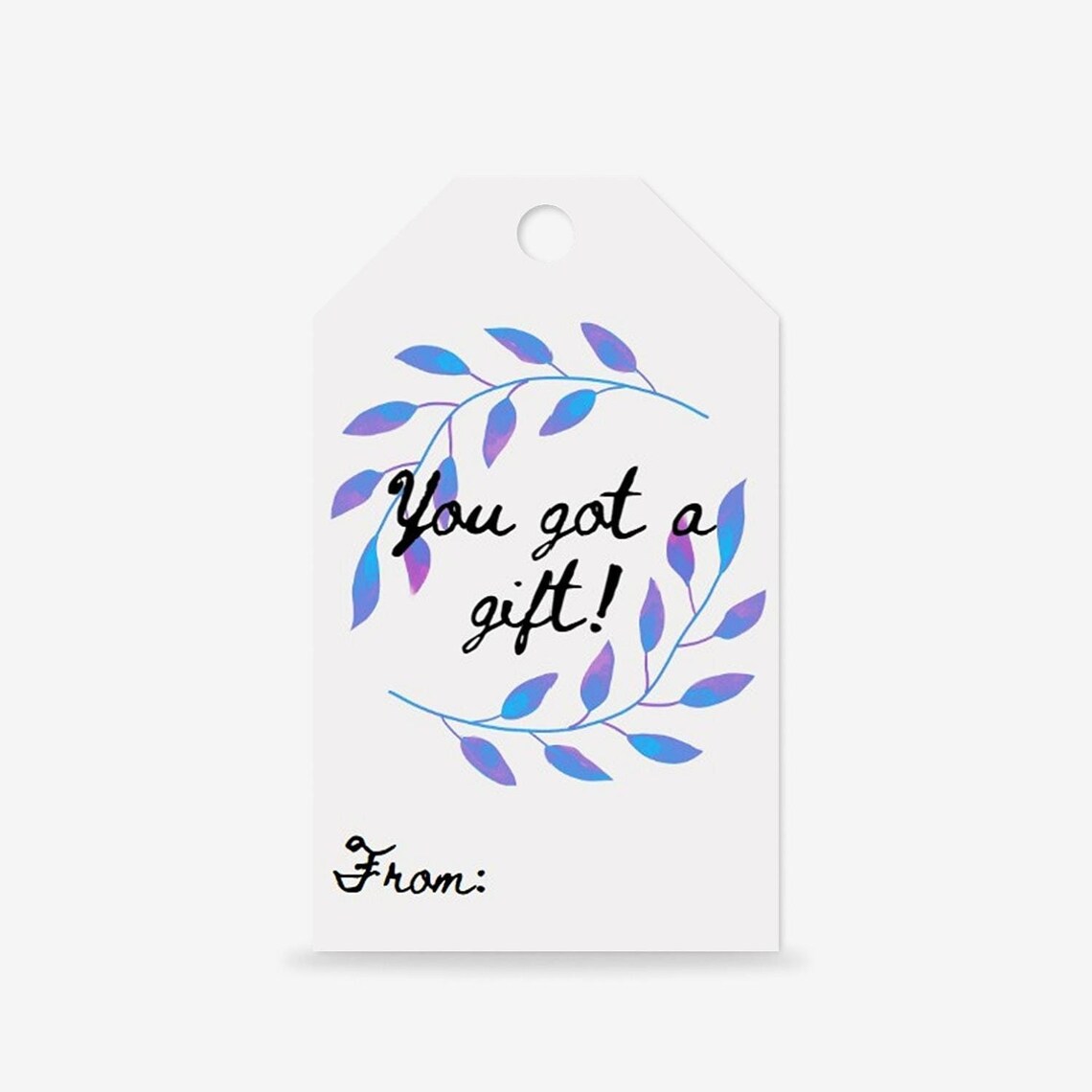 Elegant Floral Leafy Printable / Editable Gift Tags, Any Occasion Tags ...
