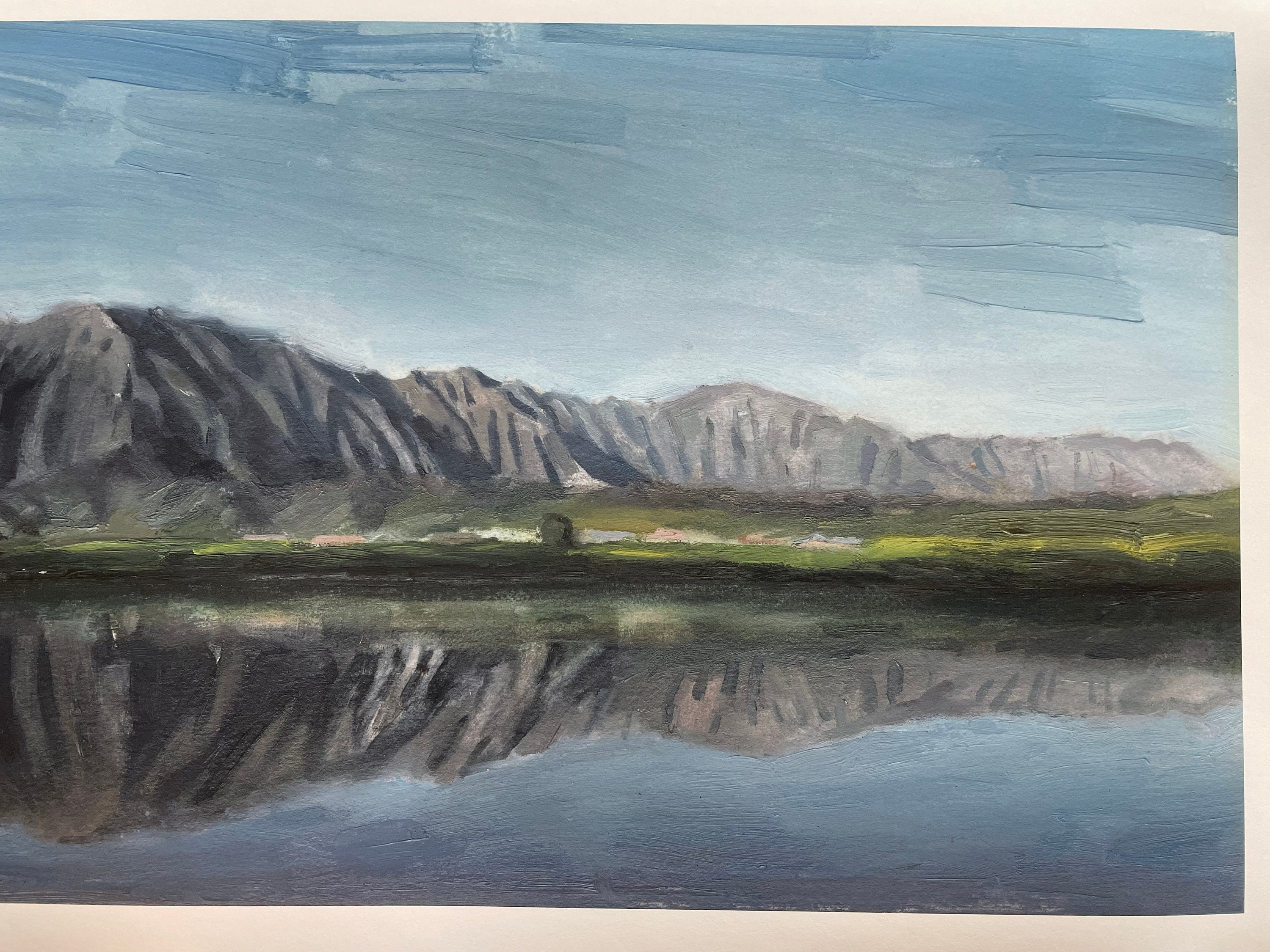 Heeia Fish Pond Hawaii Landscape | Art Print of Oil Painting | Wall ...