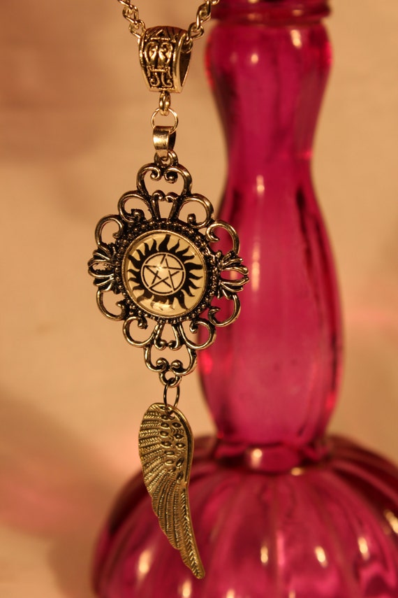 Items similar to SUPERNATURAL / ANTI POSSESSION / themed necklace ...