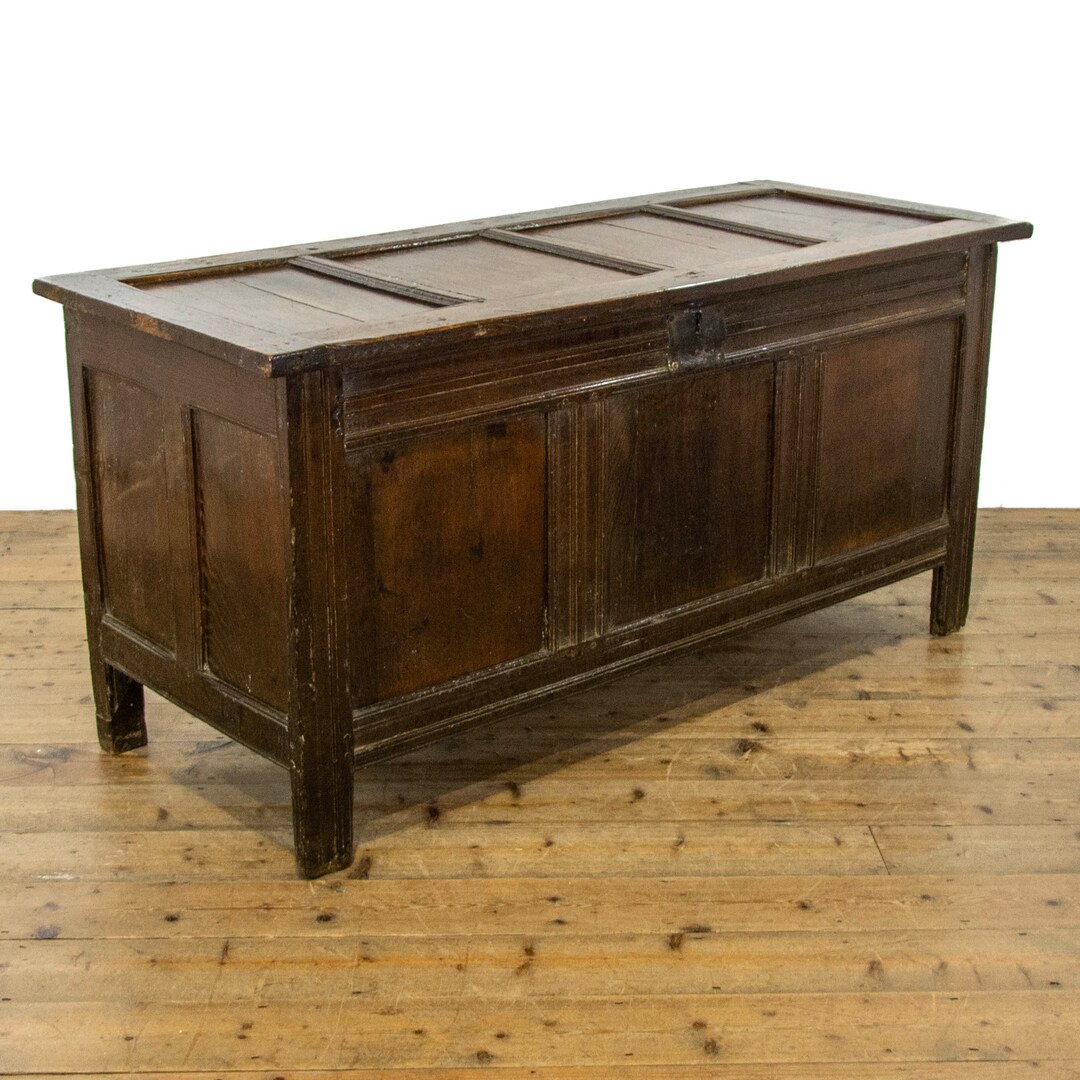 Large Antique Oak Coffer | Antique Furniture | Antique Trunk | Antique ...