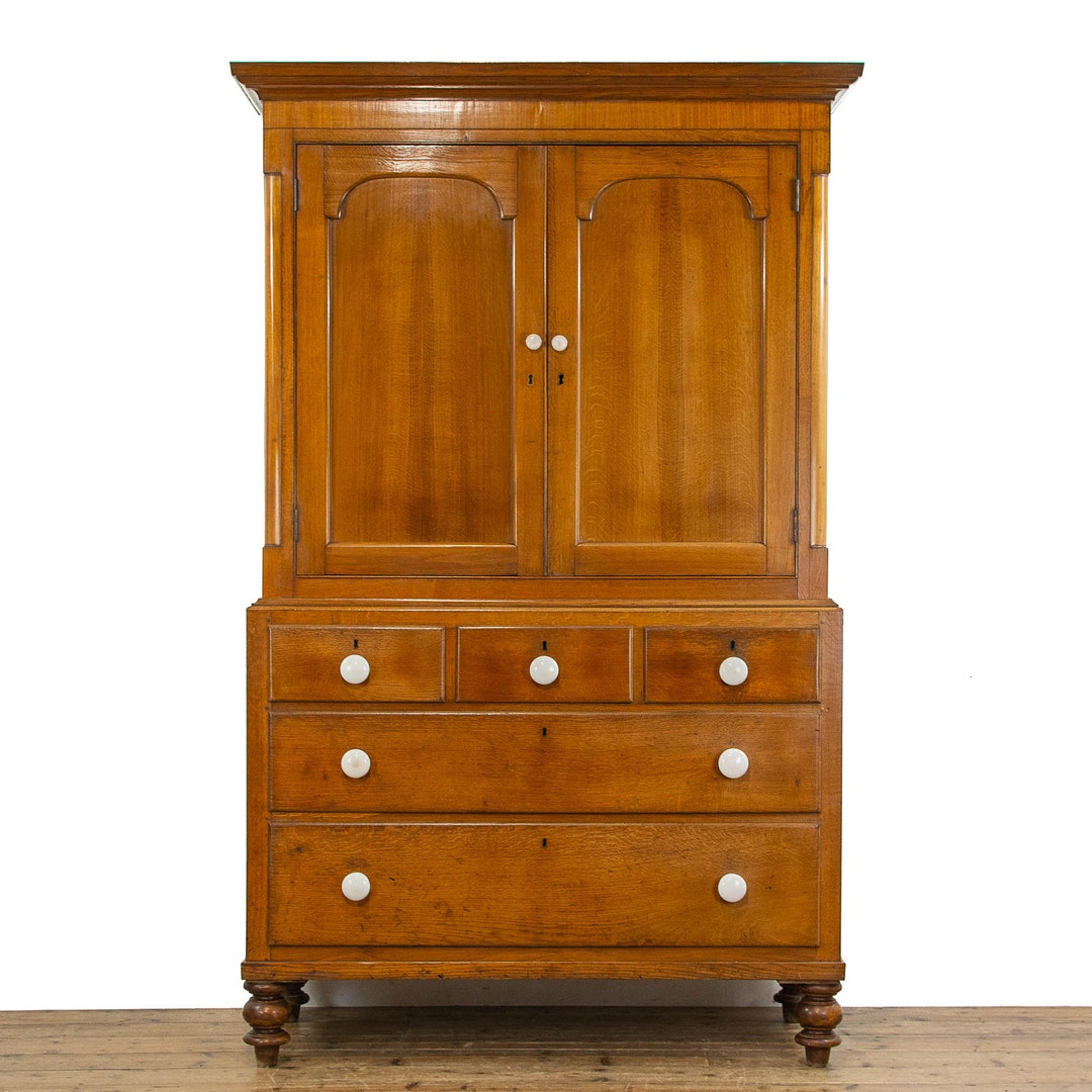 19th Century Antique Welsh Oak Linen Press Cupboard | Antique | Early ...