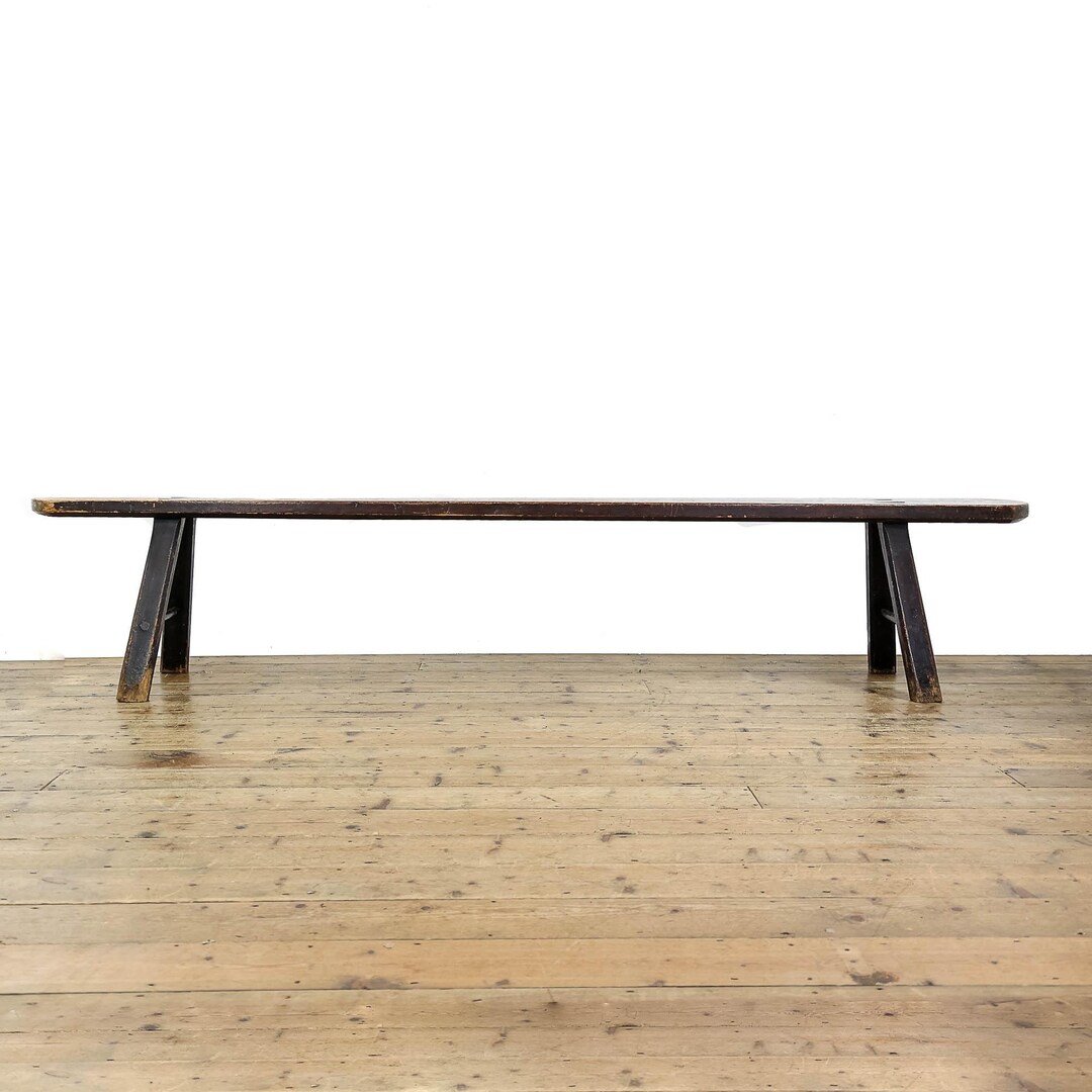 Antique Pitch Bench | Antique Furniture | Antique Bench | Antique Pine ...