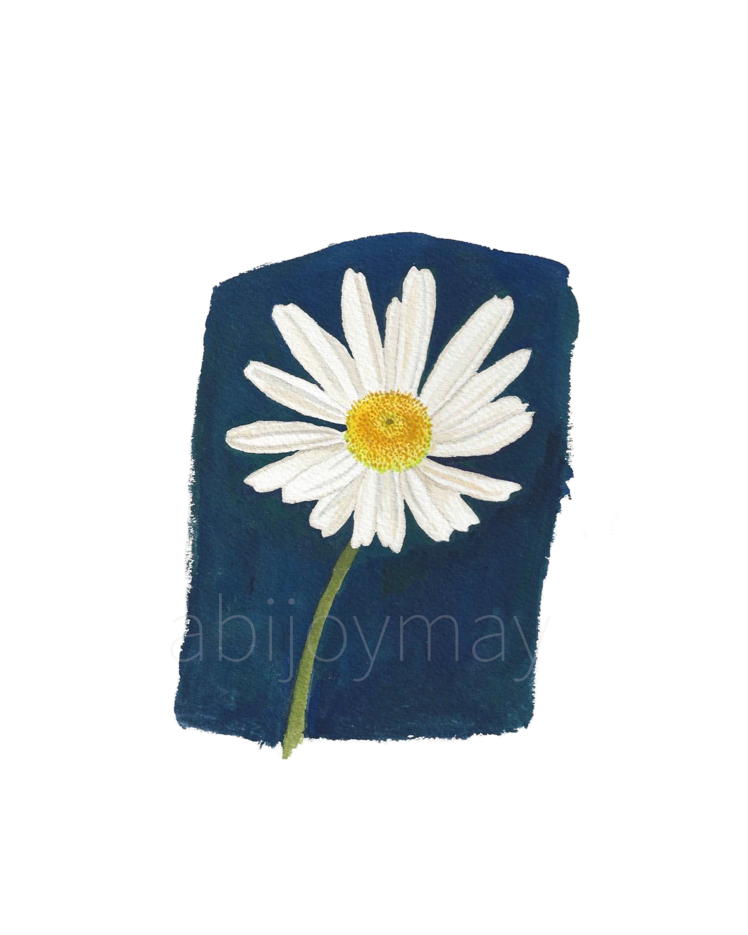 Diasy Digital Download. Watercolor. - Etsy