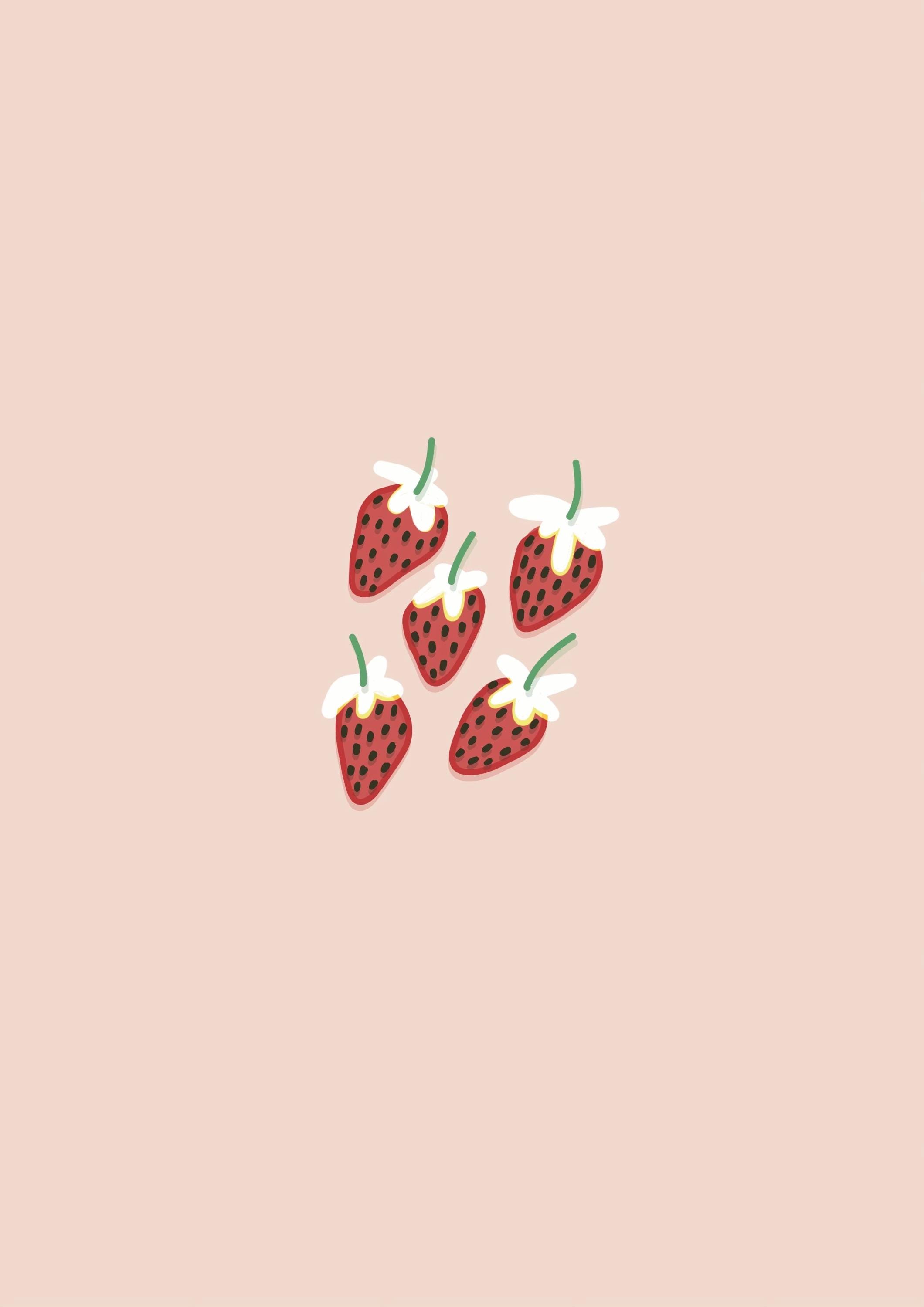 Mini Strawberry Print - Etsy