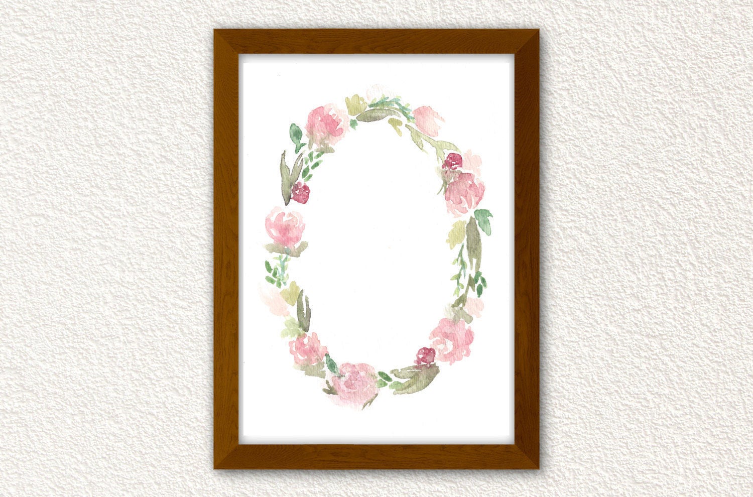 Watercolor Wreath / Watercolot Painting / Art for Home / Digital ...