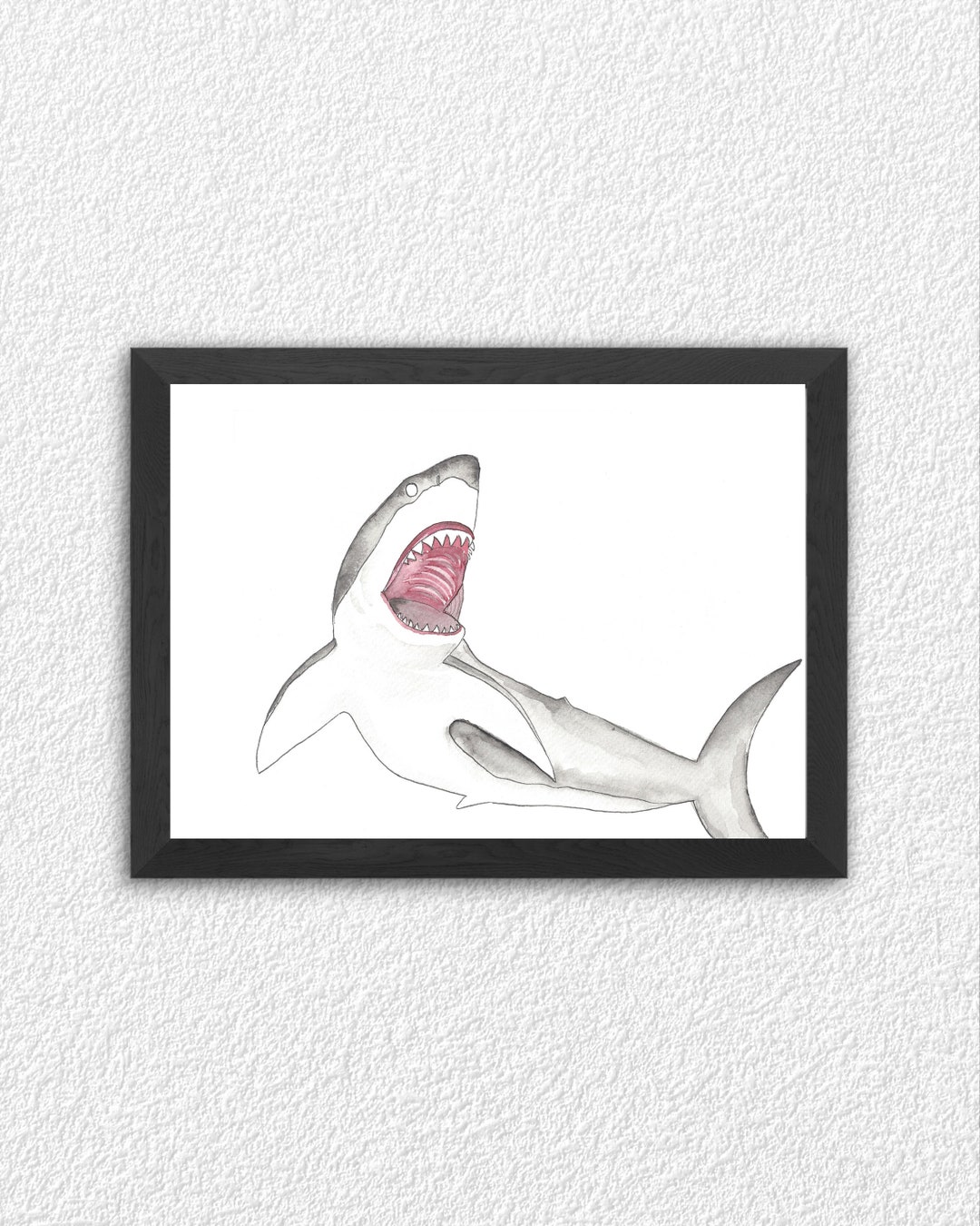 Great White Shark Print. Digital Download - Etsy